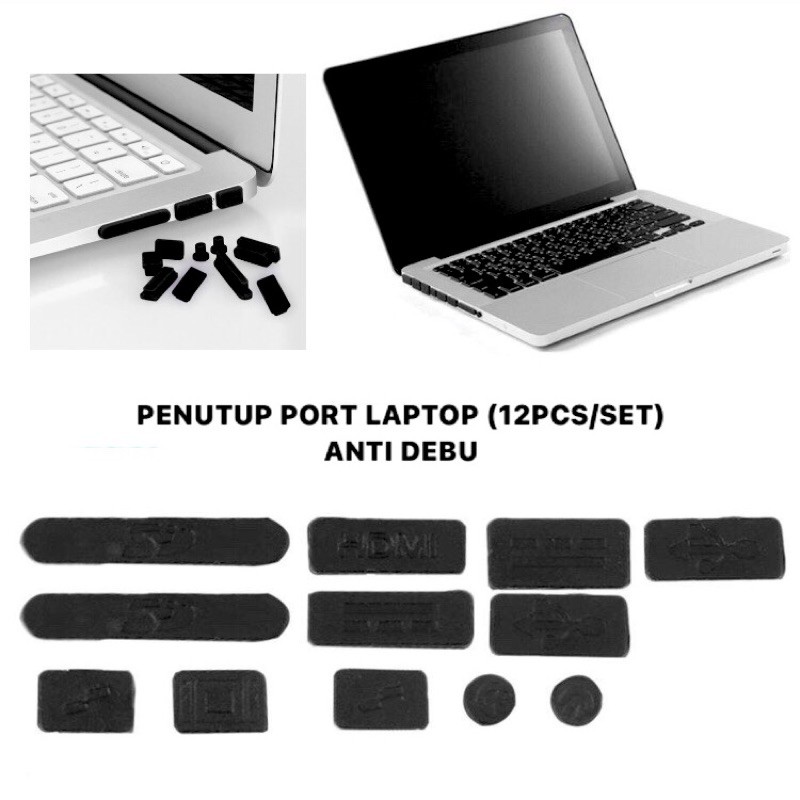 Jual [12 PCS] Penutup Plug Laptop Anti Debu Notebook Macbook Dust Proof ...