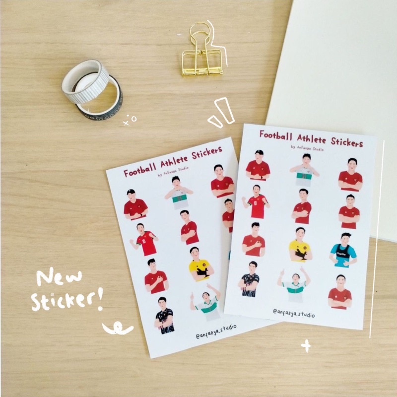 Jual Sticker Sheet - Timnas Sepakbola Atlet Stickers Stiker - Anfazya ...