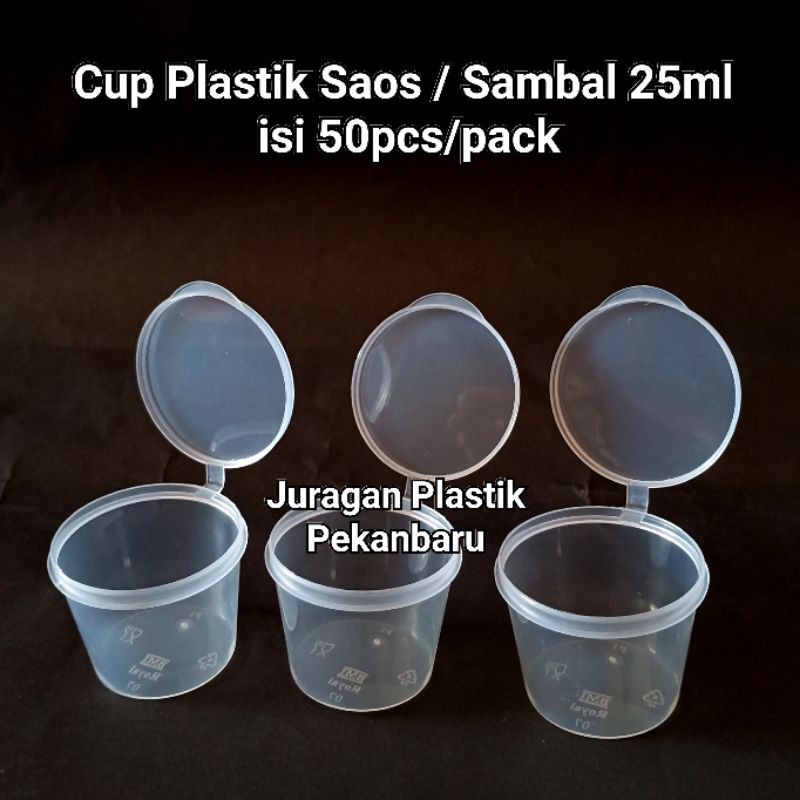 Jual Cup Saos 25ml / Sambal / Mayo isi 50pcs/pack Thinwall Saus Kecap ...