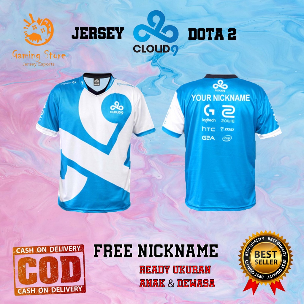 Jual Jersey Kaos Baju CLOUD9 DOTA PUBG AOV Mobile Legend Free Fire | Shopee Indonesia