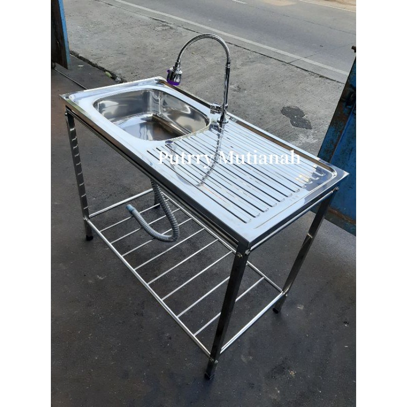 Jual TERLARIS Wastafel portable uk 100x50 kitchen sink bak cuci piring ...