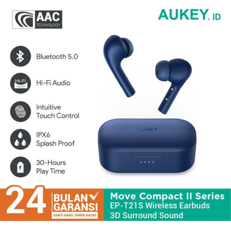 Jual Earbuds Aukey EP-T21S TWS True Wireless Earphone Waterproof Move ...