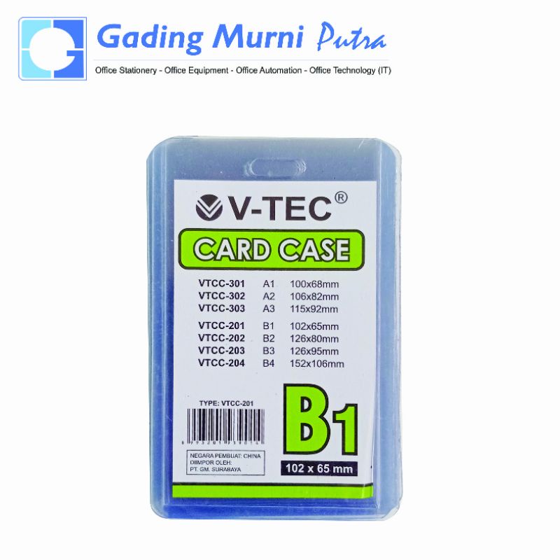 Jual Tempat Id Card Case B1 / Plastik Kartu Nama / Name Tag / Plastik ID Card V-Tec VTCC-201 ...