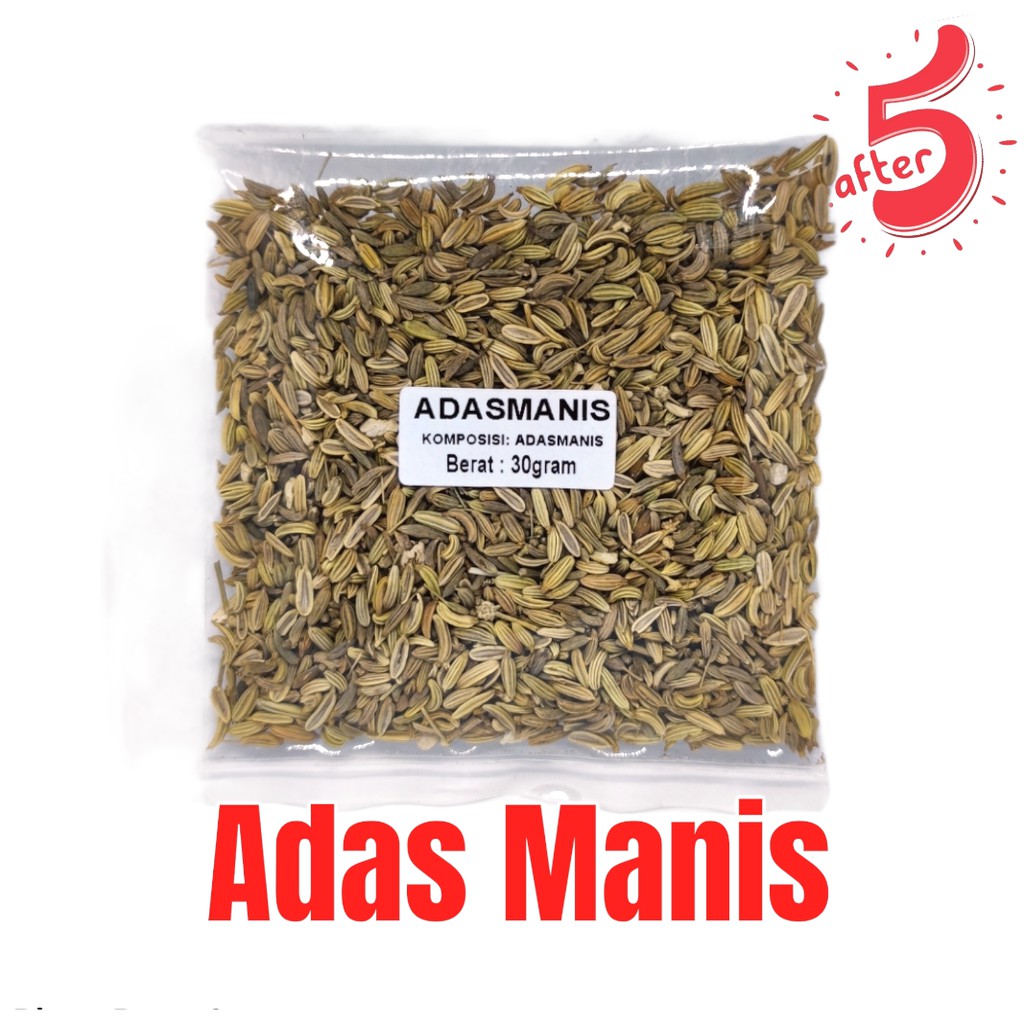 Jual Adas Manis / Fennel Seed / Biji Adas 30gr | Shopee Indonesia