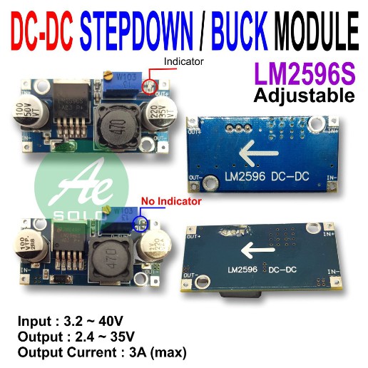 Jual LM2596 LM2596S DC-DC Step Down DC TO DC Module BUCK REGULATOR ...