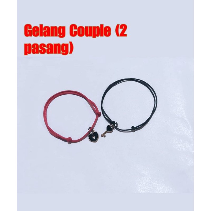Jual (COD) Gellang couple gembok kunci /gelang tali anti air /gelang ...