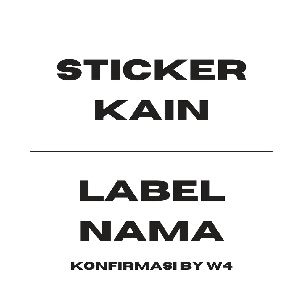Jual [CUSTOM] Sticker Label Peralatan Sekolah / Sticker Kain / Label ...