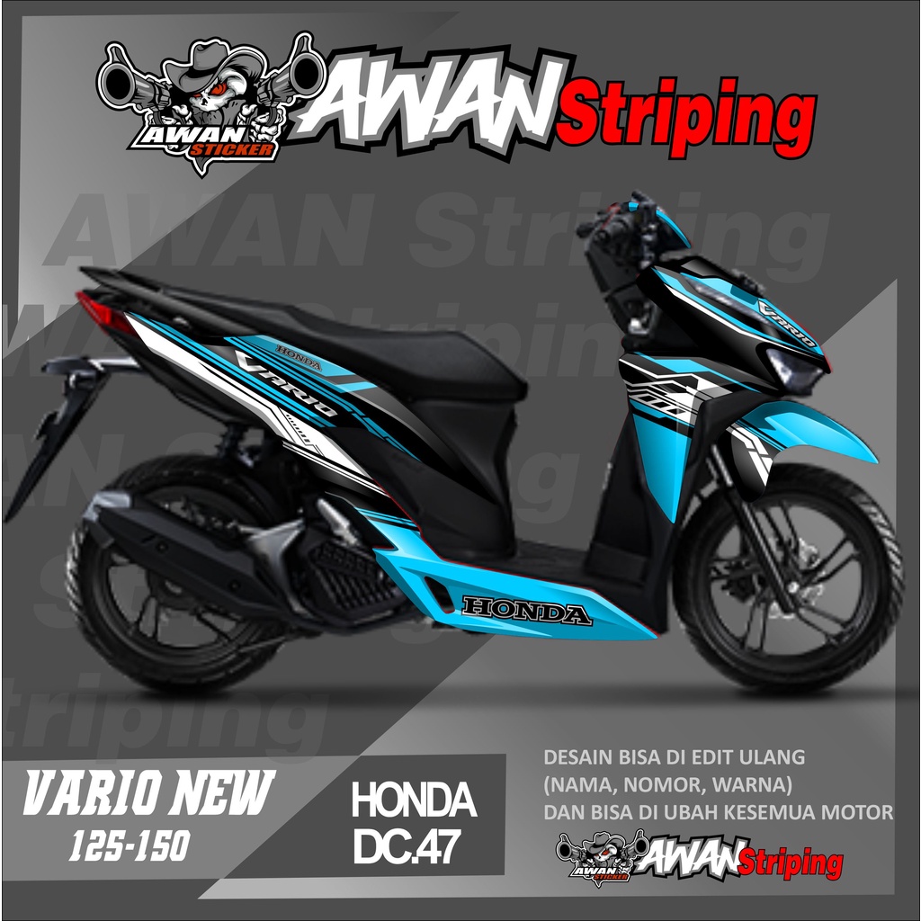 Jual DC.47 Dekal Sticker honda vario 125-150 led new Full Body sticker ...