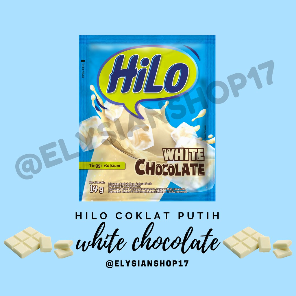 Jual Susu Hilo White Chocolate / Coklat Putih 1 Renceng (10 Sachet ...
