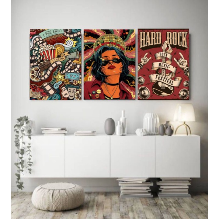 Jual Hiasan Dinding Lukisan Printing tema Pop Art Poster Kayu/ Wall ...