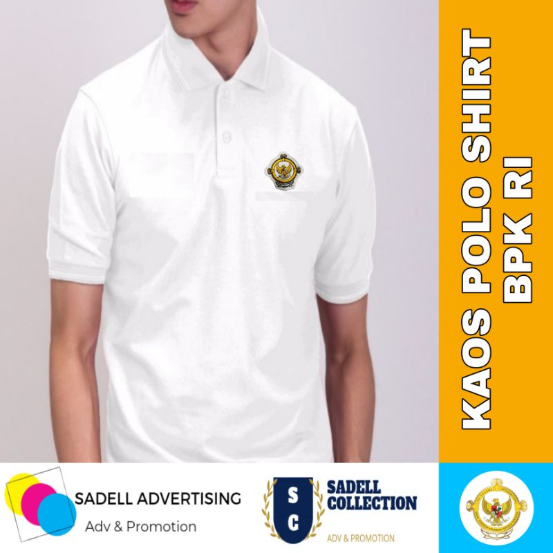 Jual Kaos Polo BPK RI Badan Pemeriksa Keuangan RI Putih Lengan Pendek ...