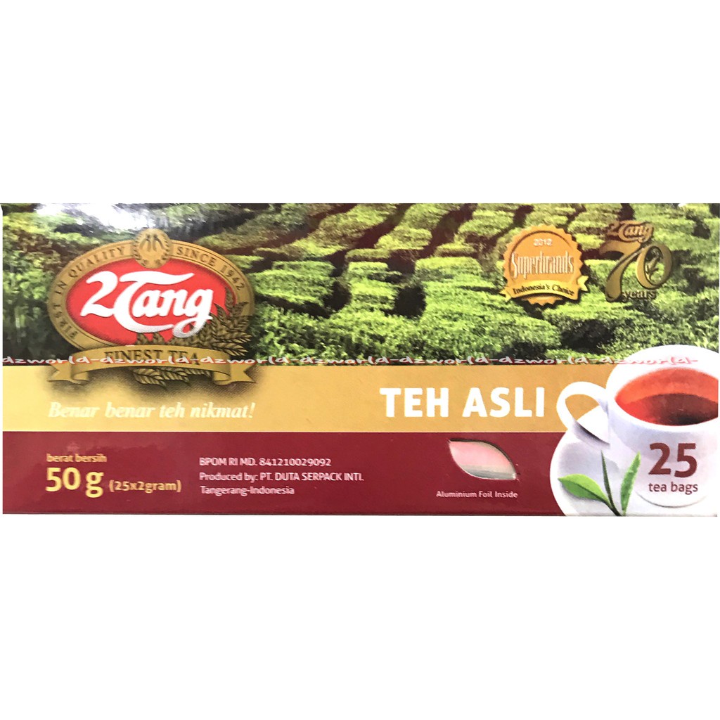 Jual 2Tang Teh Asli Original Tea 2 Tang Dua Daun Tang Isi 25bag ...