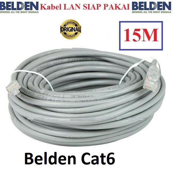 Jual Kabel LAN Belden Cat6 15 Meter Original | Shopee Indonesia