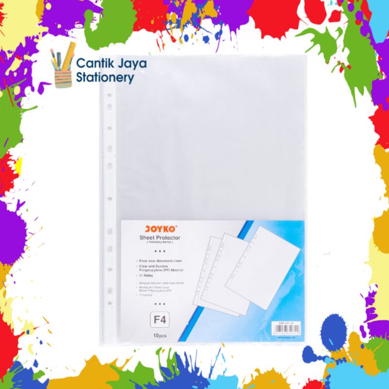 Jual 1 Pack / 10 Pcs JOYKO SHP-201-10 F4 Sheet Protector / Pelindung ...