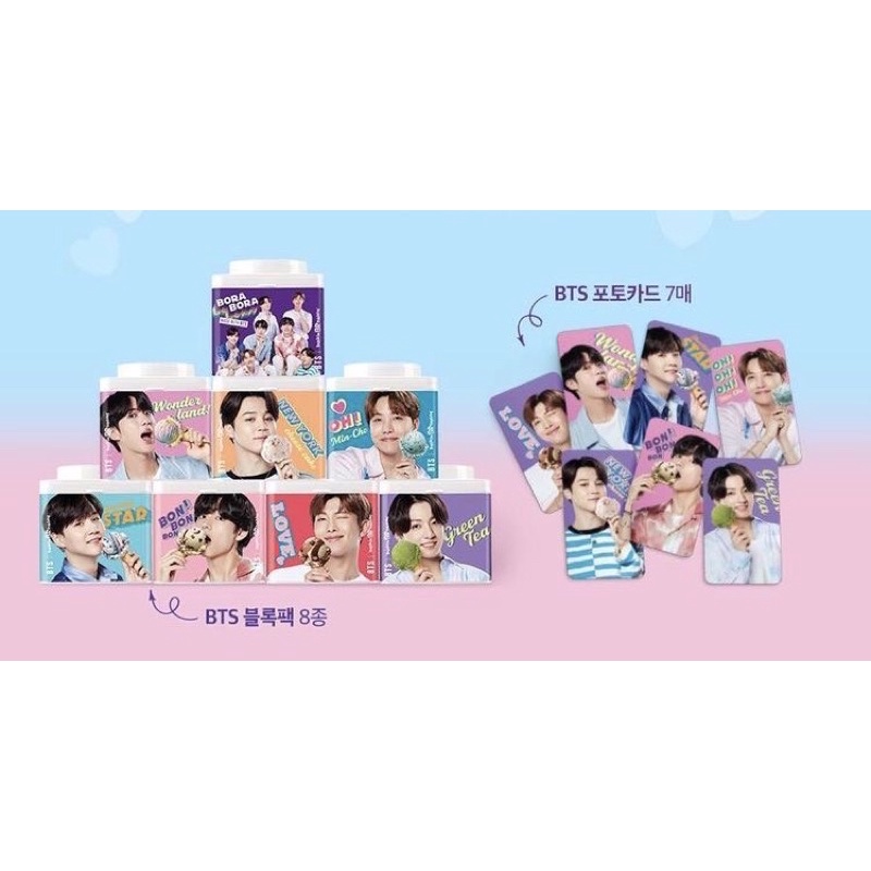 Jual Bora bora Baskin Robbins x BTS set ( Cube + photocard + purple poster ) | Shopee Indonesia