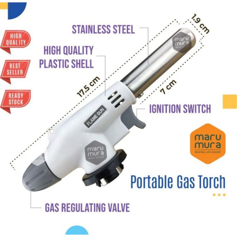 Jual portable gas torch pemantik multi purpose alat bakar gas korek bbq ...