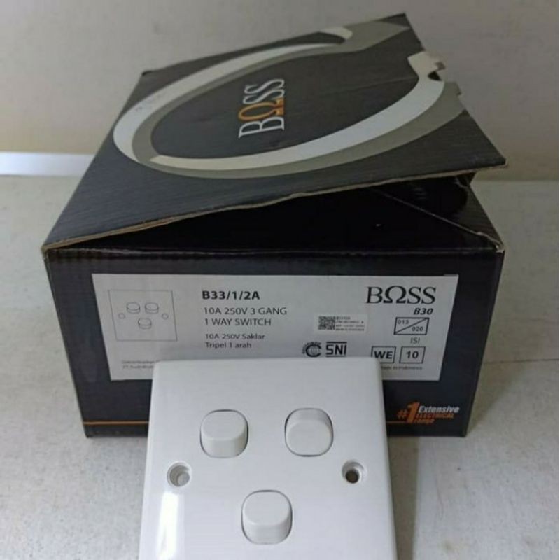 Jual Saklar Triple BOSS B33/1/2A 3 Gang | Shopee Indonesia