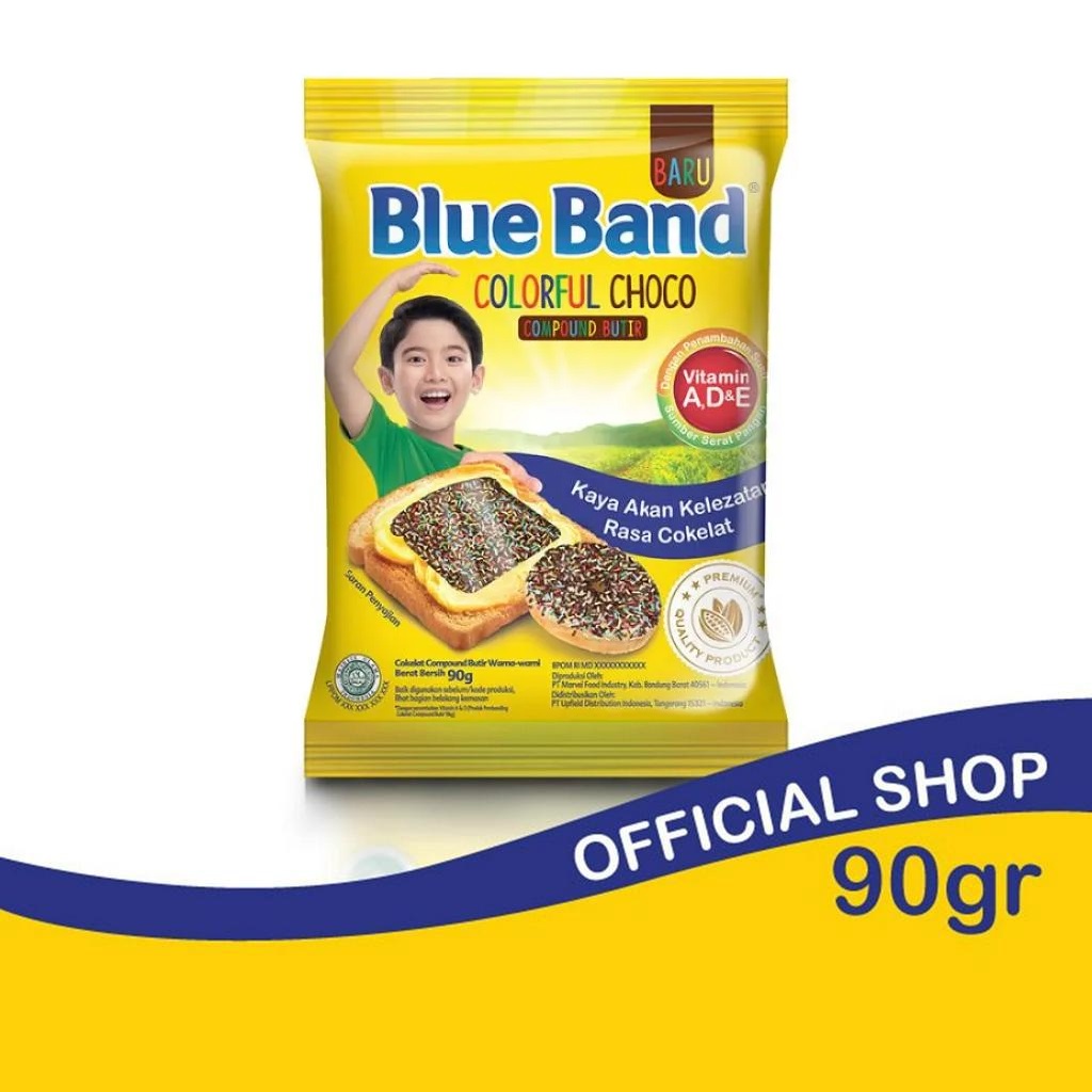Jual Blue Band Chocolate Sprinkle Colorful Meses Sachet 90gr | Shopee ...