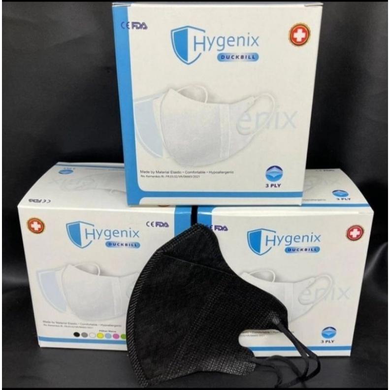 Jual Masker Duckbill Hygenix 3ply 50's | Shopee Indonesia