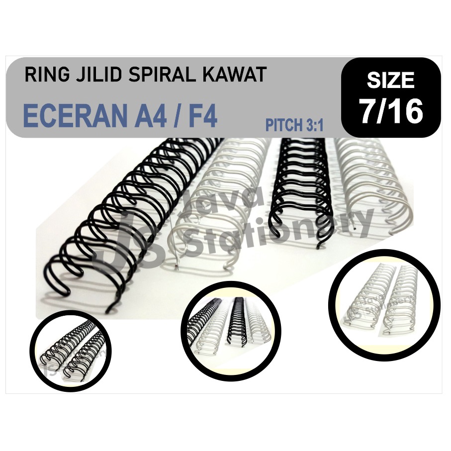 Jual Ring Kawat Jilid No 7, ECERAN 3:1 - 7/16, Harga untuk Per pcs ...