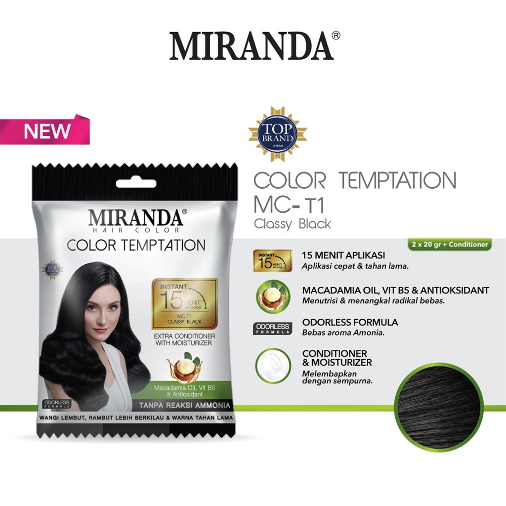 Jual Miranda Hair Color Temptation (3x20ml) | Semir | Cat | Pewarna ...