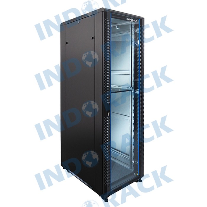 Jual INDORACK Rack Server Close Rack 42U Depth 900mm Glass Door IR9042G ...
