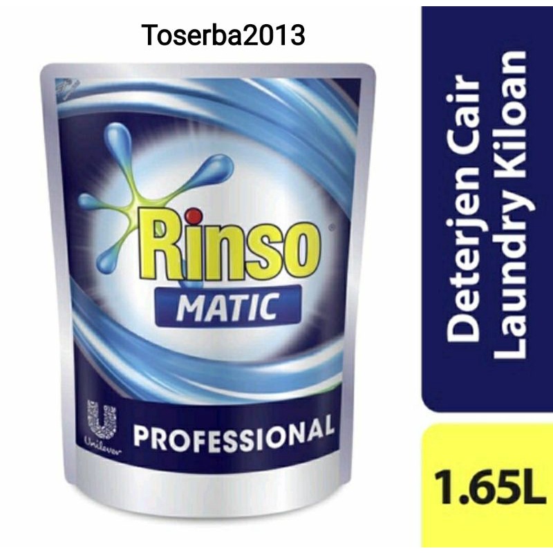 Jual RINSO MATIC PROFESIONAL DETERGEN CAIR LAUNDRY[1.65ltr] | Shopee ...