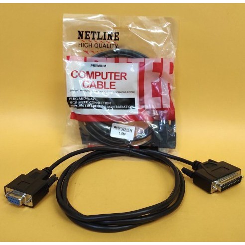 Jual Kabel Paralel DB25 to Serial DB9 - Kabel Serial Printer DB9 to ...