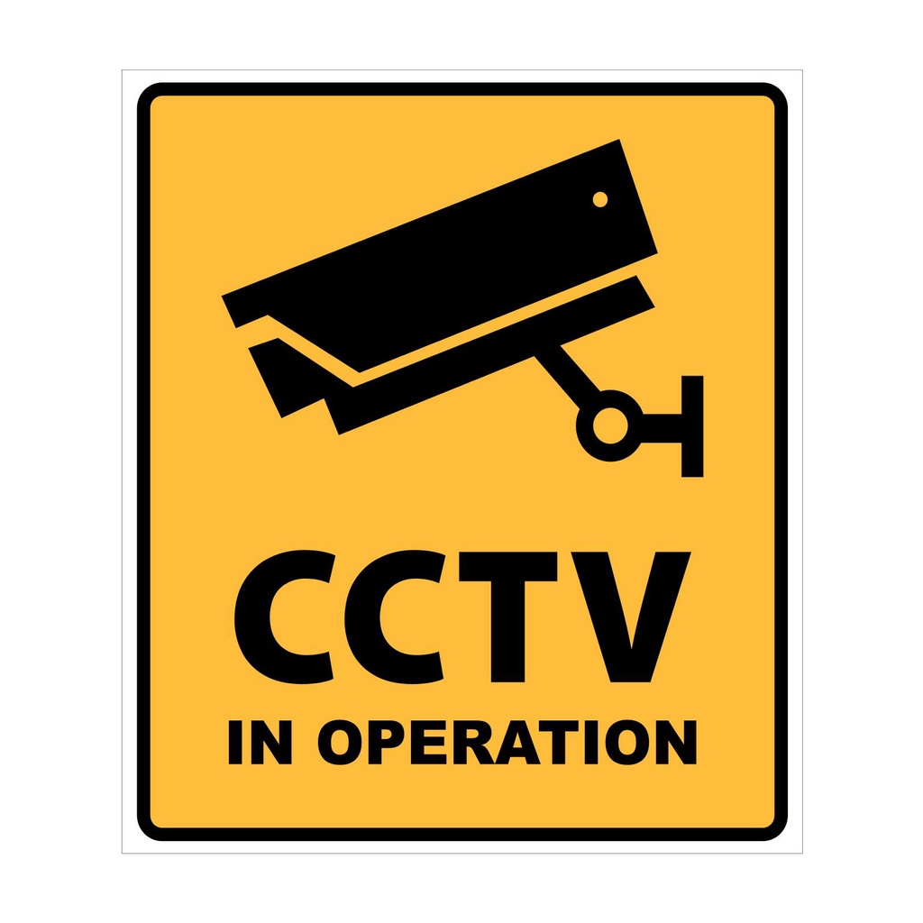 Jual Stiker sign 10X11,5'CM. CCTV/AWAS KACA/FREE WIFI/MUSHOLA rambu K3 ...