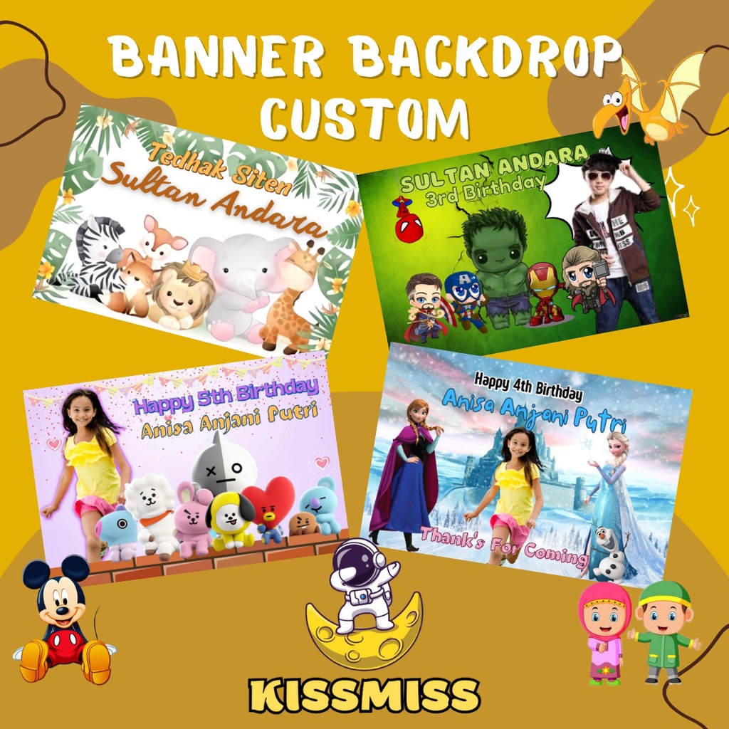 Jual Banner Backdrop Spanduk Ulang Tahun Ultah/Tedhak Siten/Tasyakuran ...