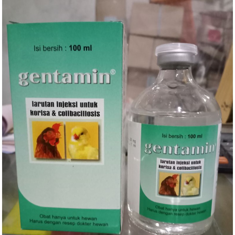 Jual Gentamin 100 ml larutan injeksi untuk corisa dan colibacillosis ...