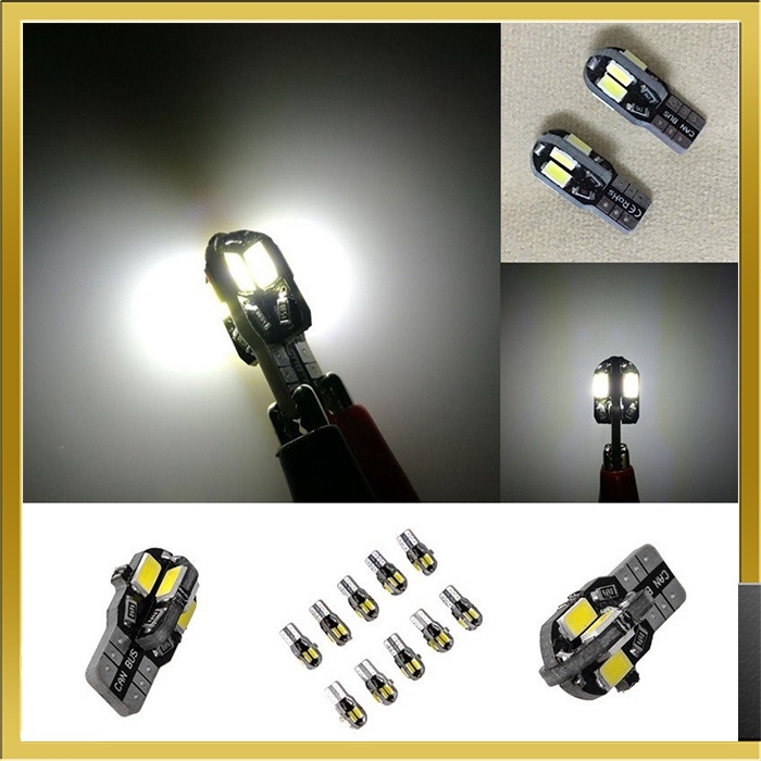 Jual Lampu LED Colok Sein Senja T10 8 Mata SMD Lensa Canbus Motor Mobil ...