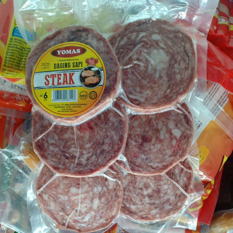 Jual Beef Saikoro Steak 6 pcs 500 gr Yomas | Shopee Indonesia