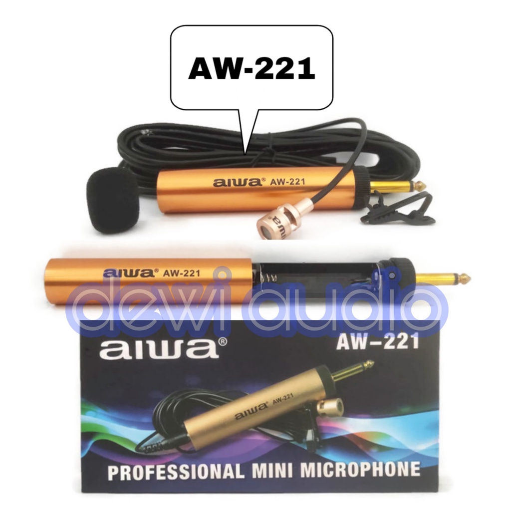 Jual MIC JEPIT AIWA AW221 / MIC KANCING AIWA AW 221 / MIC CONDENSOR AW ...