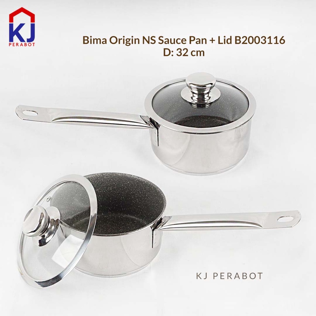 Jual KJ Perabot - Bima Origin NS Sauce Pan + Lid 16CM B2003116 | Shopee ...