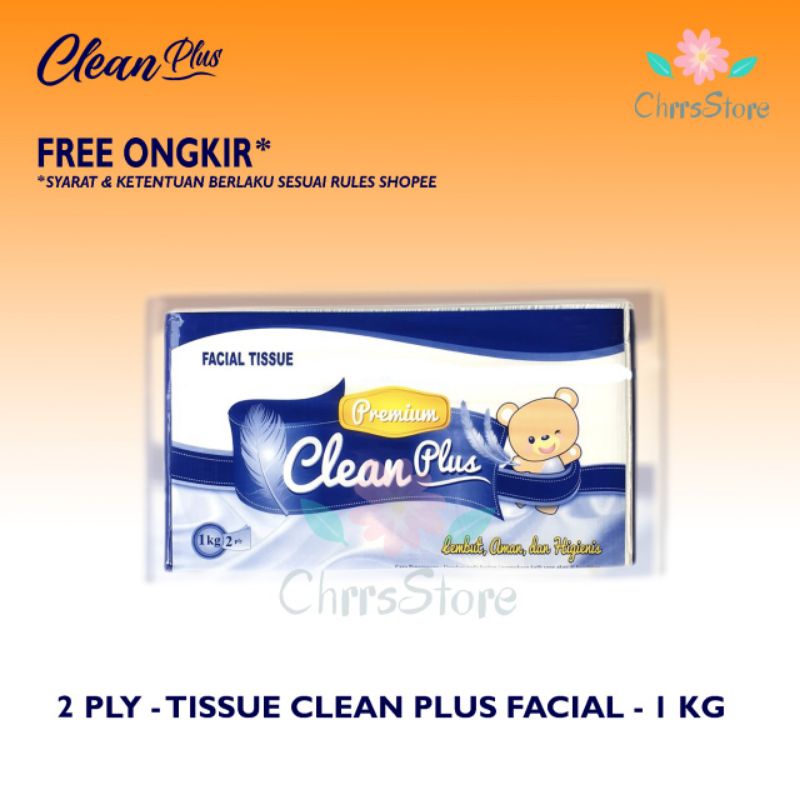 Jual MURAH Clean Plus Facial Tissue 1000 Gram 2ply Soft Higienies ...