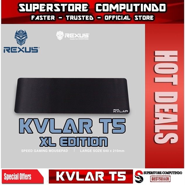 Jual Rexus Kvlar T5 - Gaming Mousepad XL Edition | Shopee Indonesia