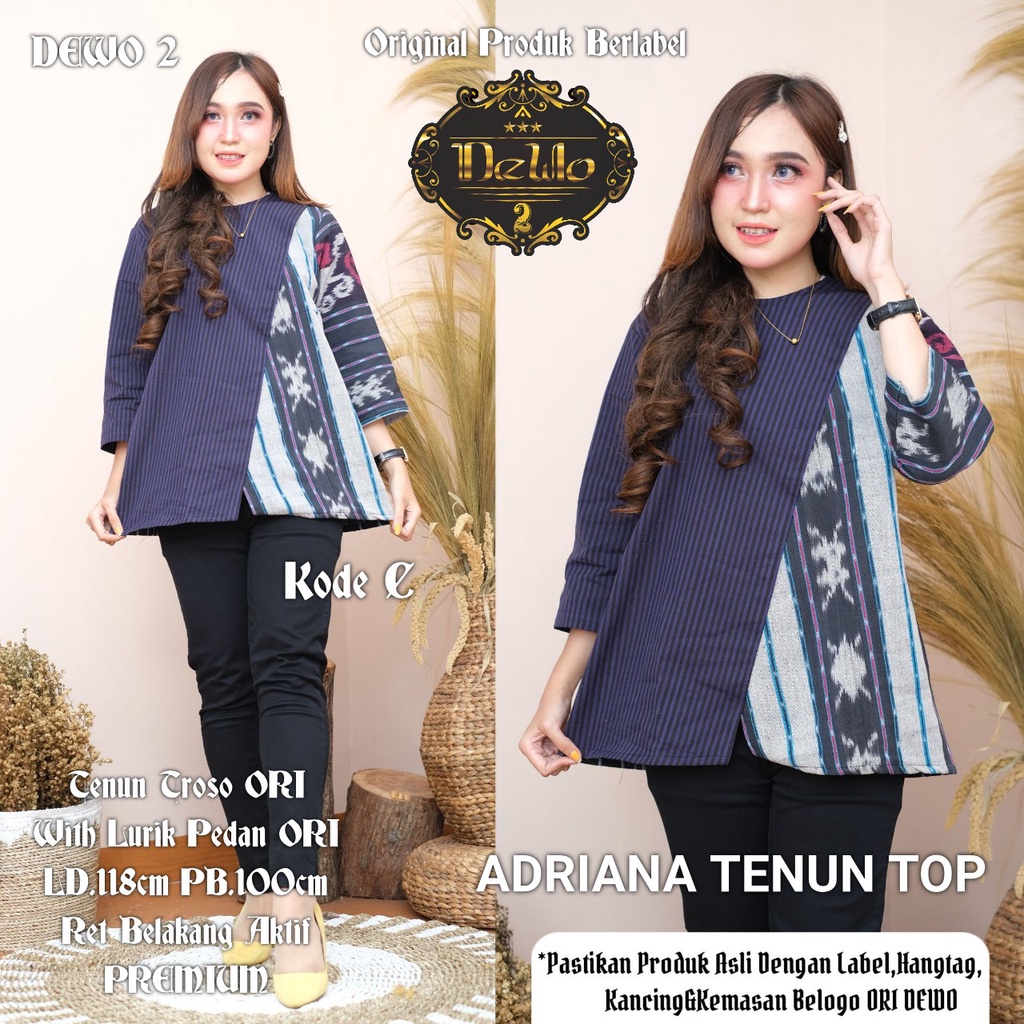 Jual Blouse Batik Tenun by Butik Batik Solo Bahan Tenun kode BLOUSE ...