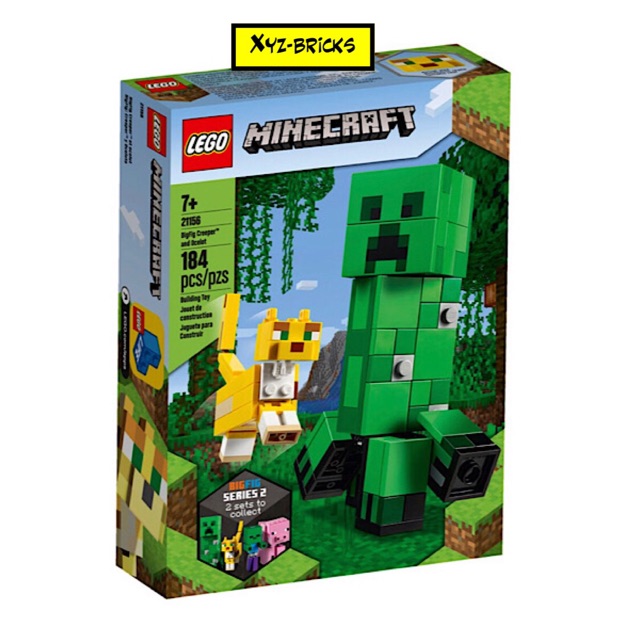 Jual LEGO 21156 - Minecraft BigFig Creeper and Ocelot | Shopee Indonesia