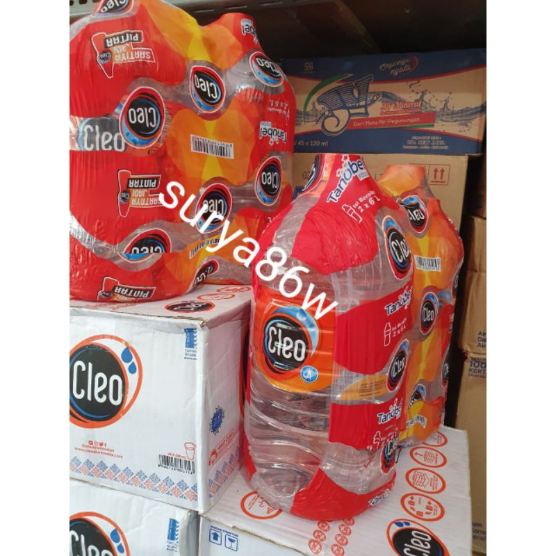 Jual 1pak cleo isi 2 x 6 liter - 1bungkus cleo air minum dalam kemasan ...