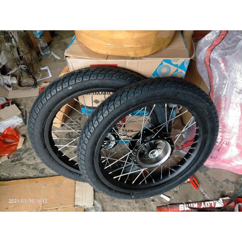 Jual velg rk king ring 18 UK 160/185 warna hitam plus ban | Shopee ...