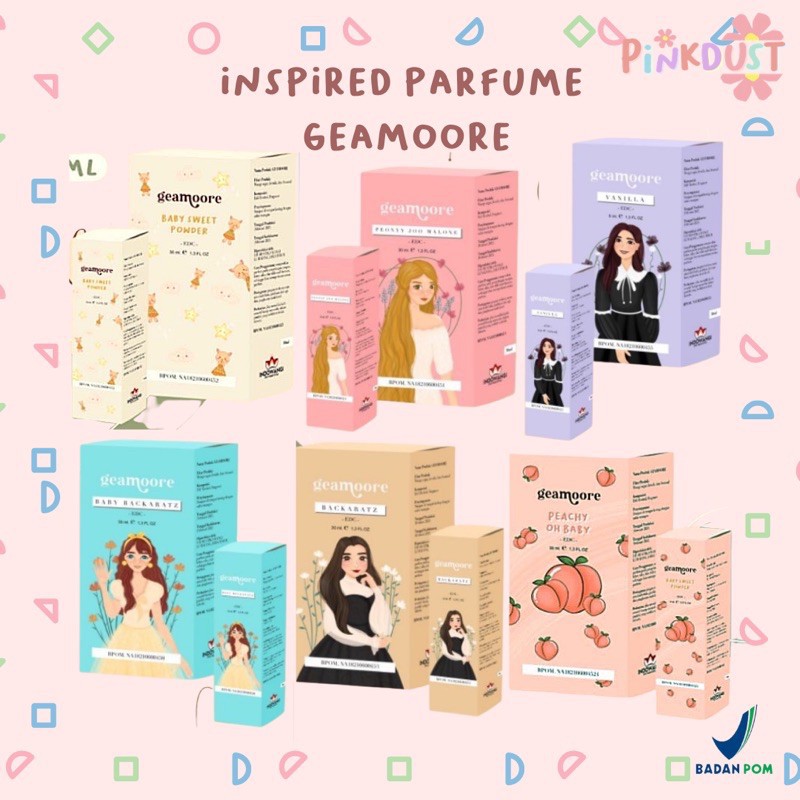 Jual Geamoore GEAMOORE INSPIRED PARFUME BPOM 30ml 6ml | Shopee Indonesia