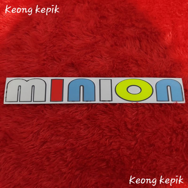 Jual (BISA COD) STIKER STICKER KECIL CUTTING TULISAN MINION | Shopee ...