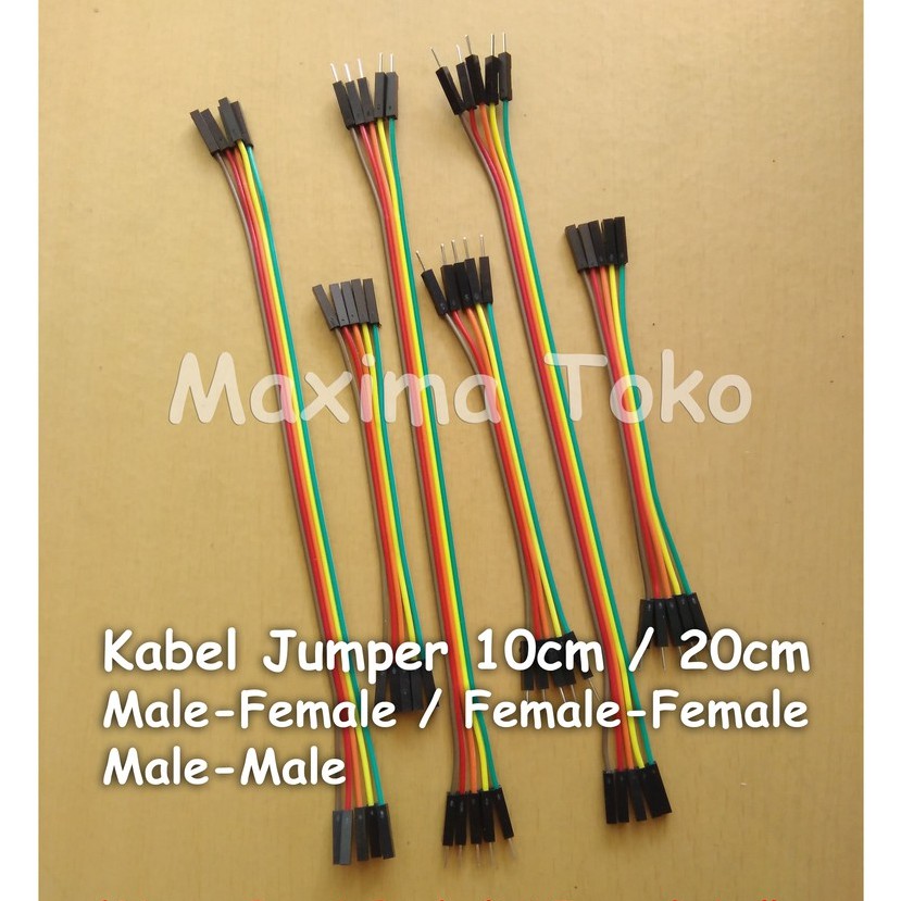 Jual 10pcs Kabel Jumper Arduino 10cm / 20cm / 30cm Male-Female / Male ...