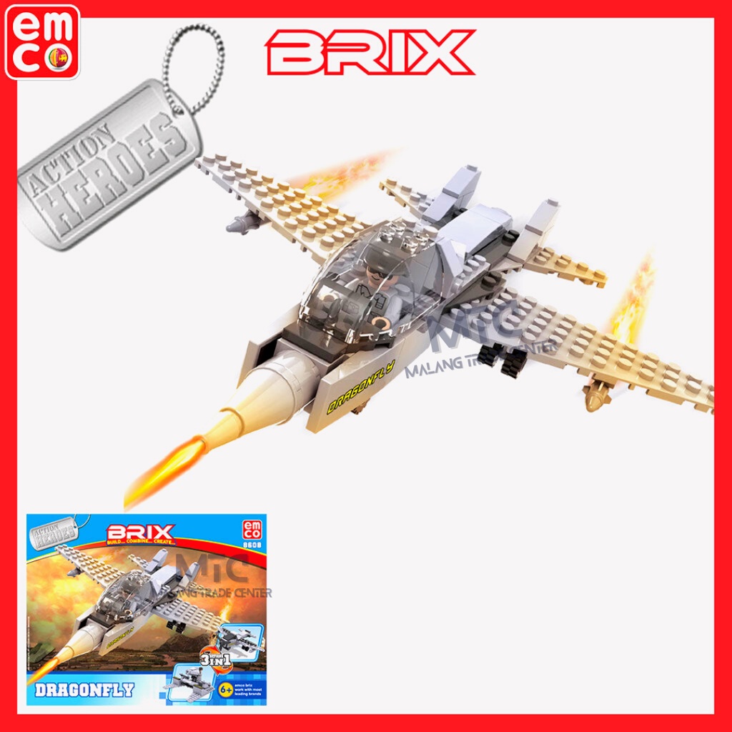 Jual Mainan Balok Lego Bricks Emco Brix Action Heroes Mobil Polisi ...