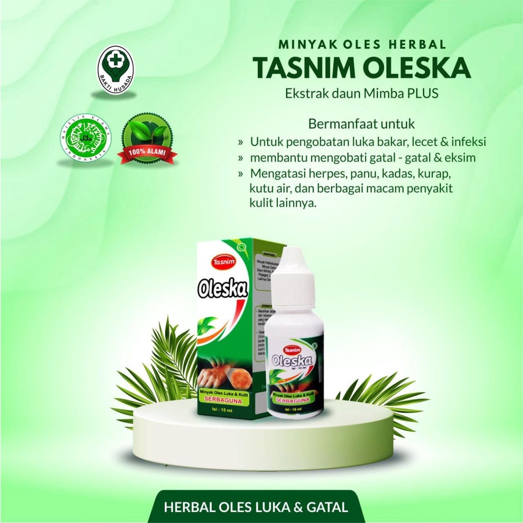 Jual Obat Oles Gatal Eksim Luka Kulit Panu Herpes Tasnim Oleska ...