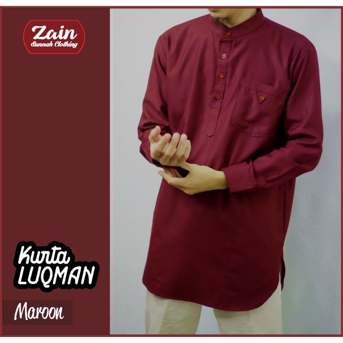 Jual Gamis Pakistan / Kurta Luqman Lengan Panjang - XL, Putih | Shopee ...