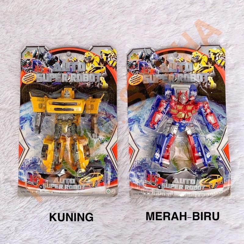 Jual MAINAN AUTO SUPER ROBOT & TRANSFORMABLE ROBOT MERAH BIRU & KUNING ...