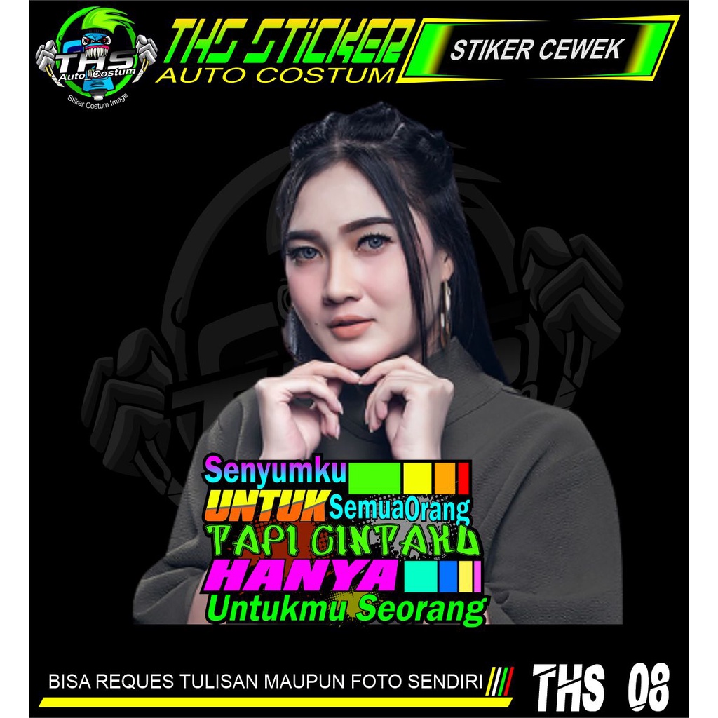 Jual Stiker Cewek Cantik Vector Ukuran Bisa Request Custom Sticker ...