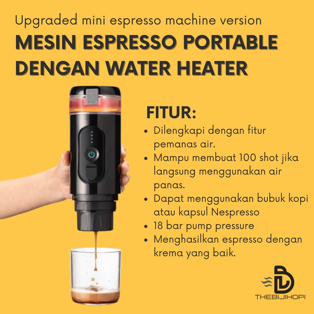 Jual MESIN ESPRESSO PORTABLE MINI ESPRESSO COFFEE MAKER DENGAN PEMANAS ...